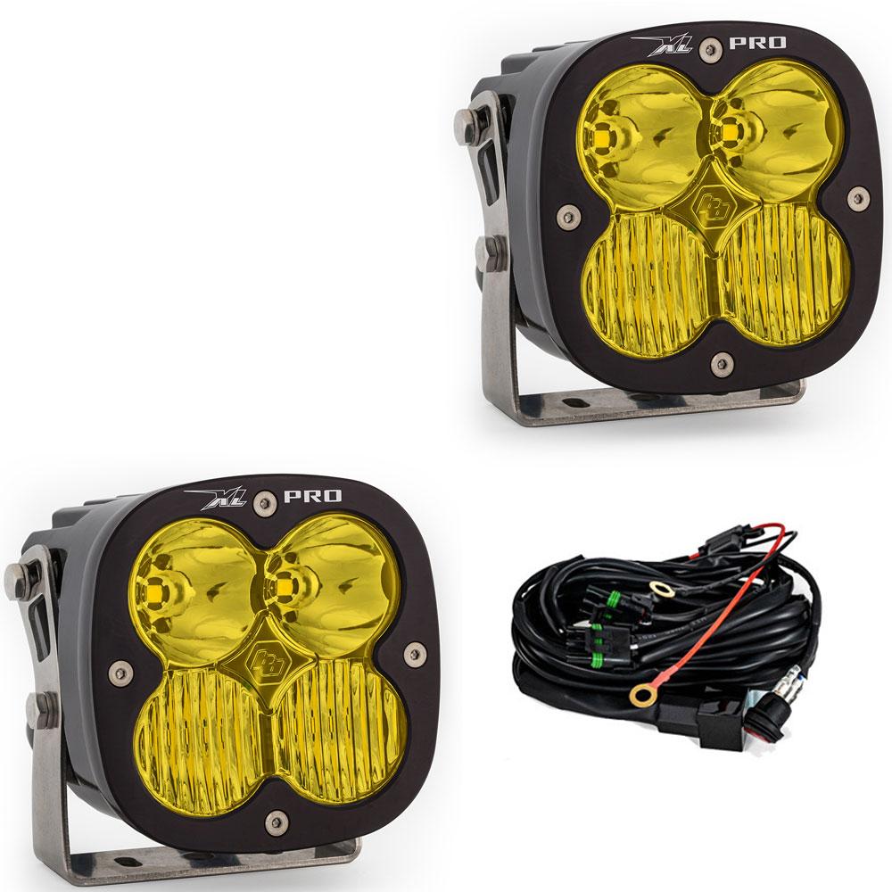 LED Light Pods Baja Amber Lens Driving Combo Pattern Pair XL Pro Serie ...