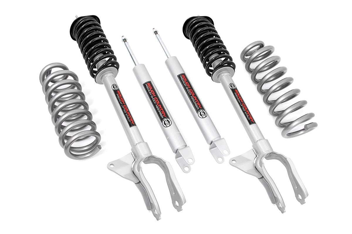 2.5 Inch Lift Kit N3 Struts 16-20 Jeep Grand Cherokee 4WD Rough Countr ...